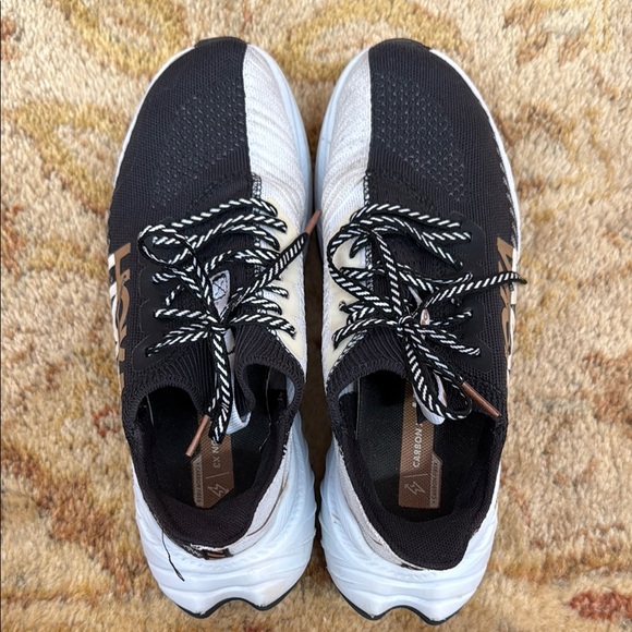 Hoka | Shoes | Hoka Black And White Athletic Shoes With Zigzag Lacing ...